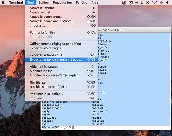 Afficher toutes les commandes du Terminal Mac OS - MacBookCity